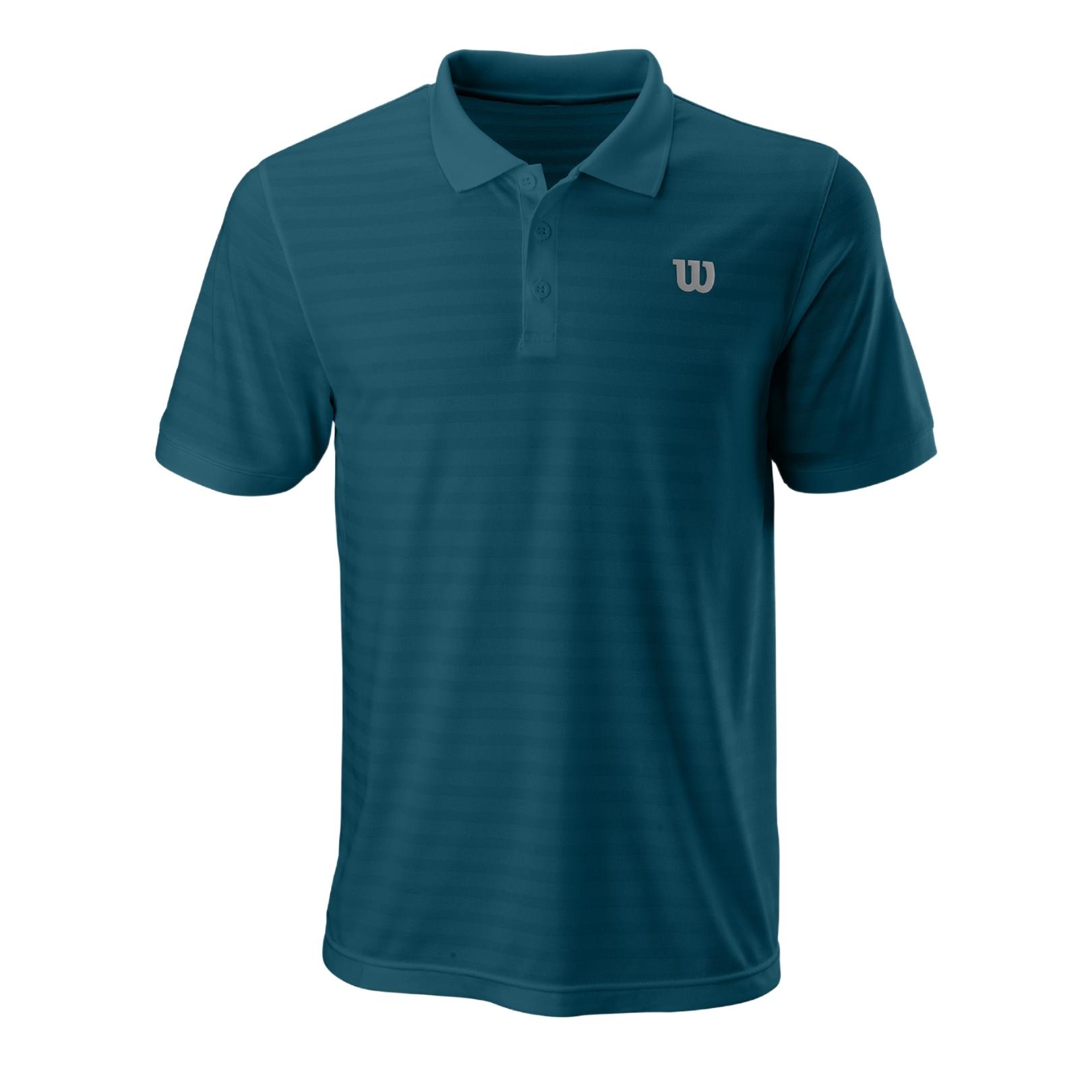 Wilson Stripe Polo Blue Coral - TennisXpert
