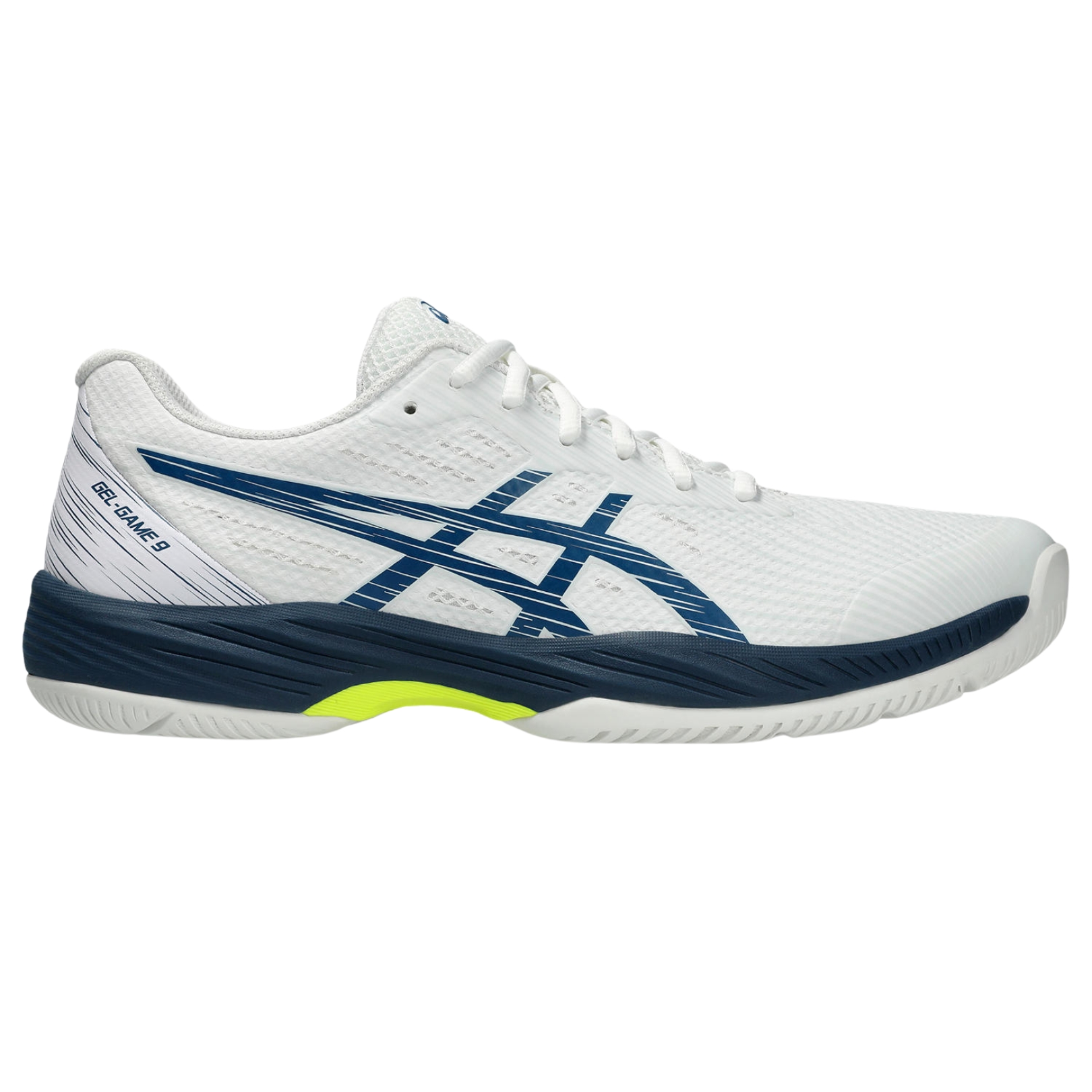 Asics Gel-Game 9 White/Mako Blue | Tennisskor → Köp nu!